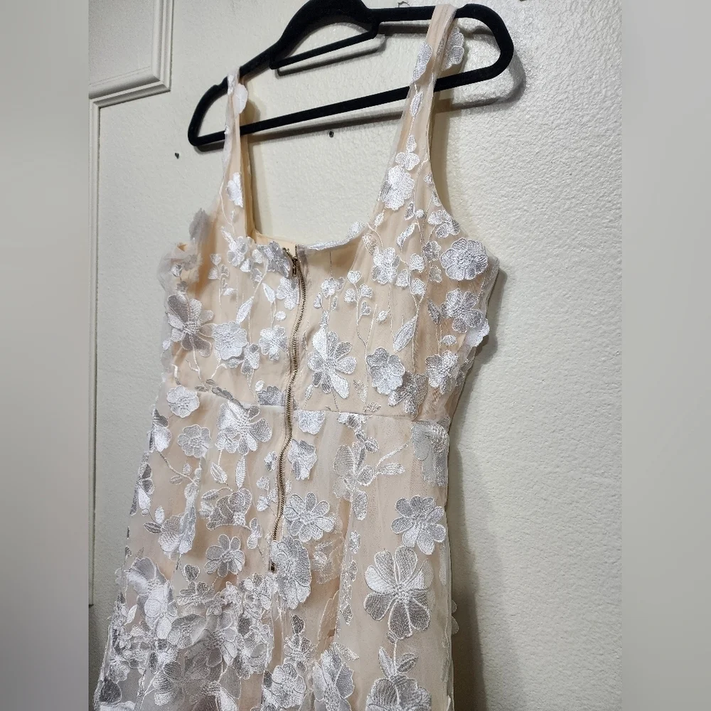 Lulus | Dresses | Lulus Divine Intentions White 3d Floral Embroidered ...